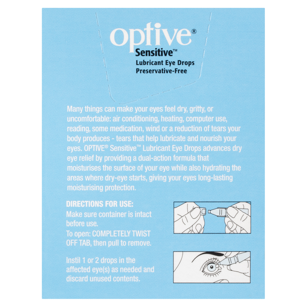 Optive Sensitive Lubricant Eye Drops 30 X 0.4mL