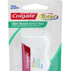 Colgate Total Mint Waxed Durable Oral Care Dental Floss 25m