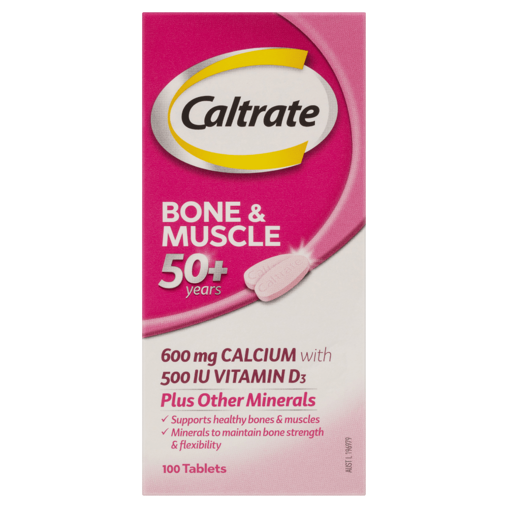 Buy Caltrate Bone & Muscle 50+ Years 60 Tablets | Bone Health | Online ...